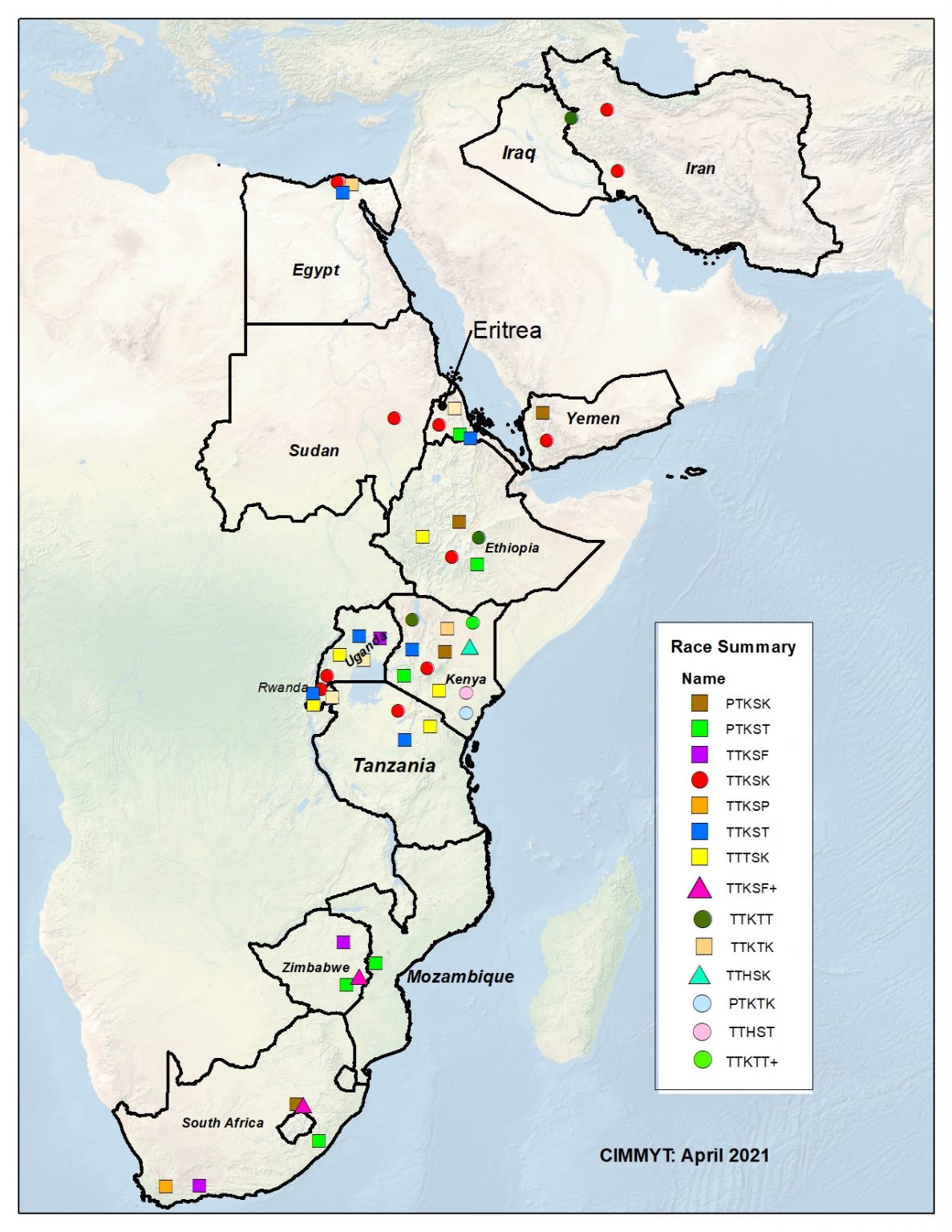 Pathotype Tracker – Where is Ug99? | RustTracker.org